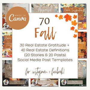 70 Fall-themed Template Bundle Real Estate and Mortgage - Etsy