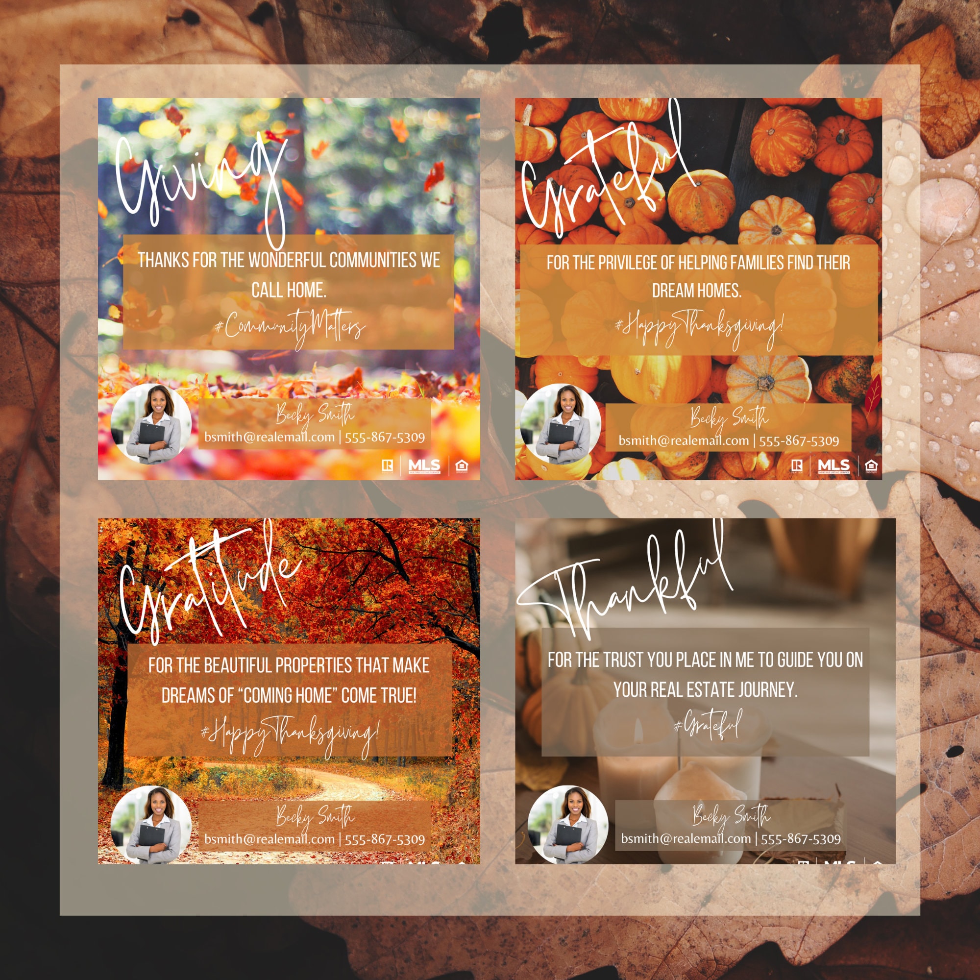 70 Fall-themed Template Bundle | Real Estate and Mortgage Social Media ...