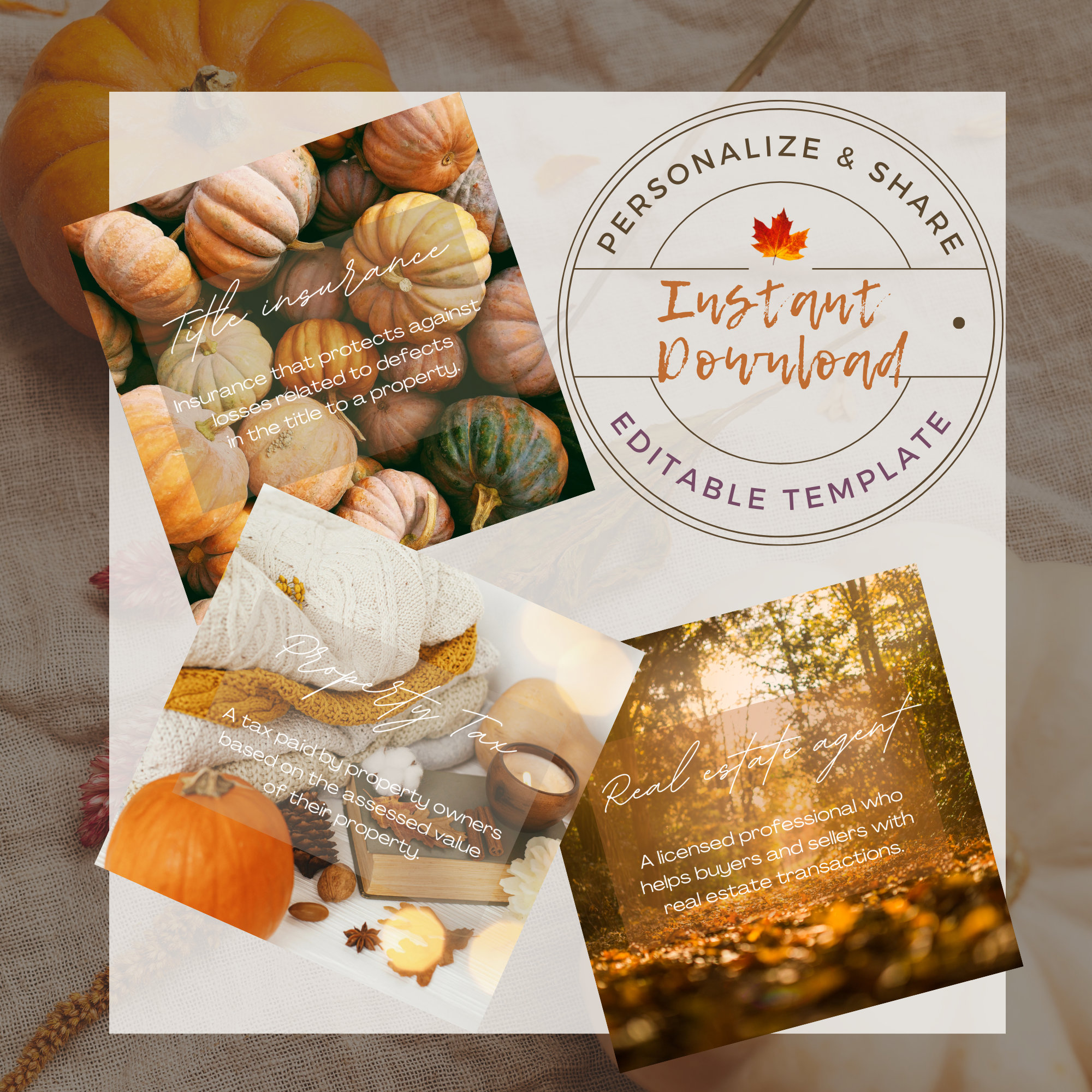 40 Fall-themed Real Estate Definitions for Posts & Stories | Fall ...