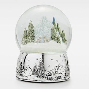 Engraved Winter Castle With Train Snow Globe, Fancy Snow Globe, Classic ...
