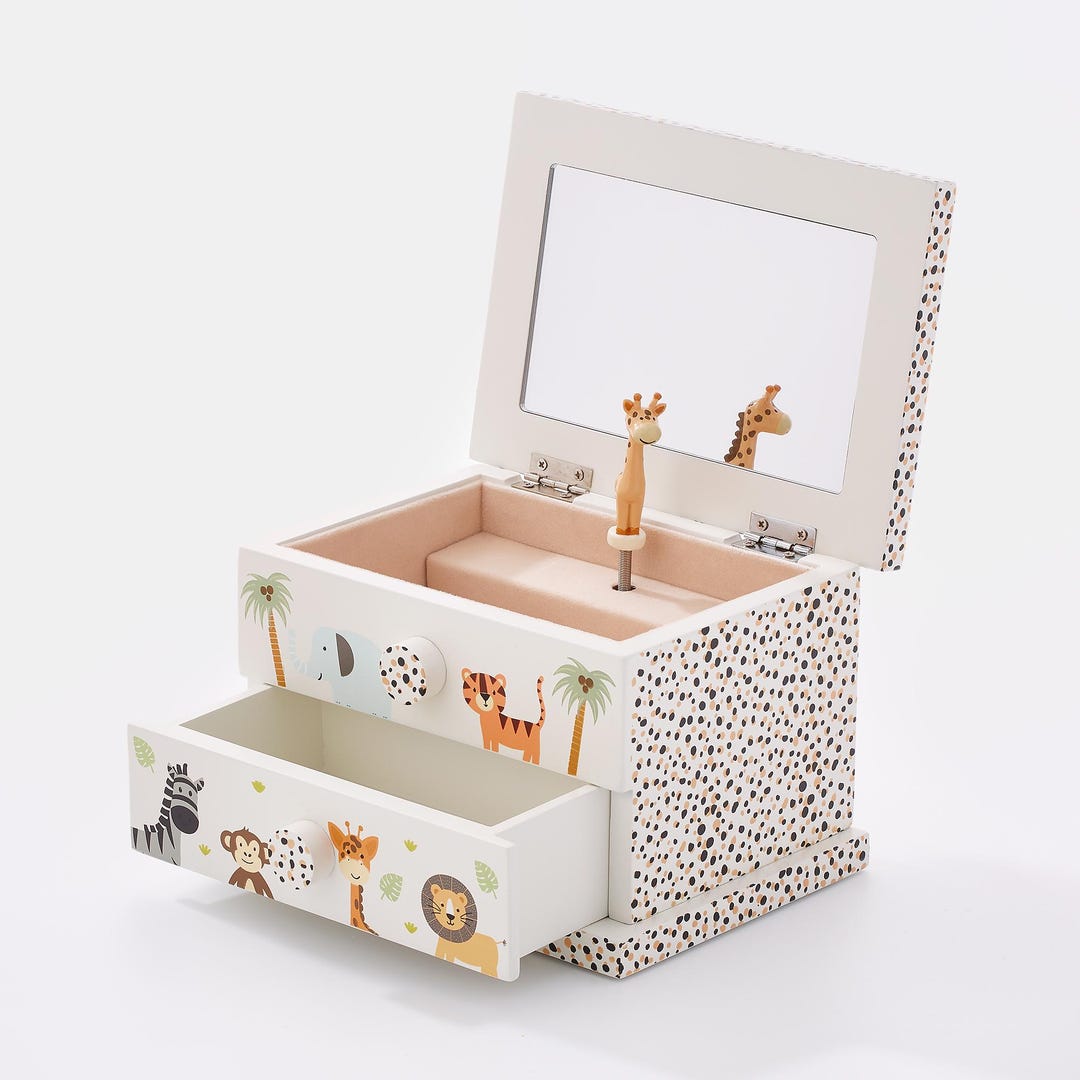 Engraved Safari Musical Jewelry Box | Personalized Girl's Keepsake ...