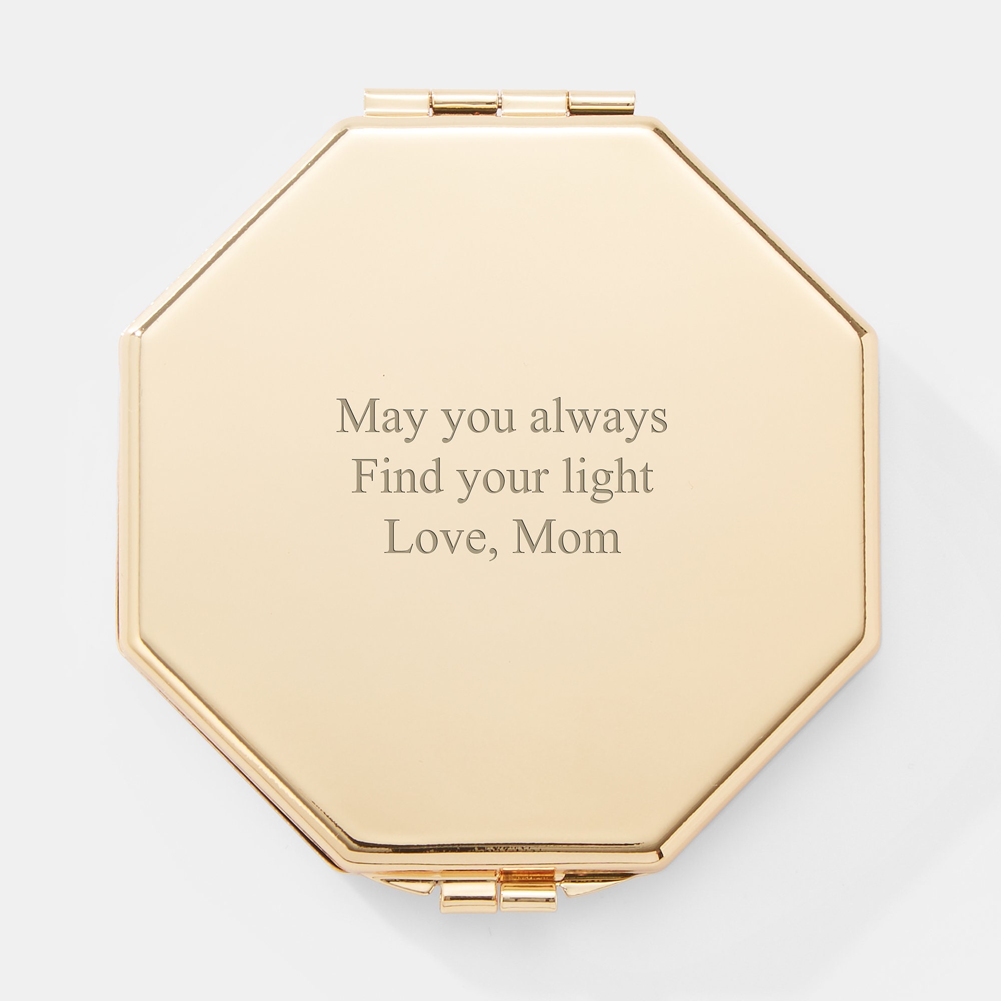Engraved Octagon Compact Mirror, Birthday Gift, Gifts for Her, Mother's ...