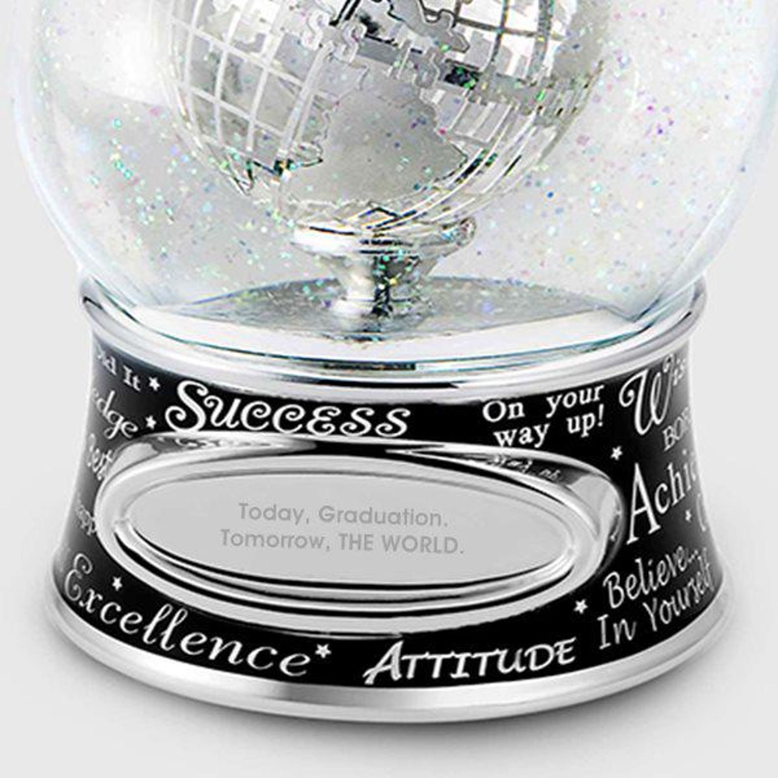 Personalized Graduation Snow Globe Gift - Engraved Grad Keepsake With ...