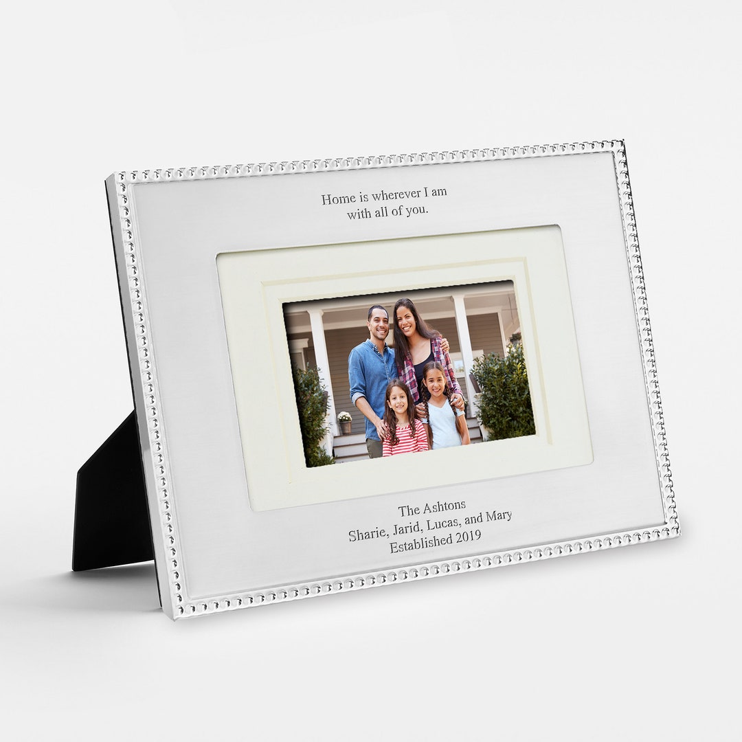 Engraved Silver Picture Frame 5x7, Custom Engraved Photo Frame ...