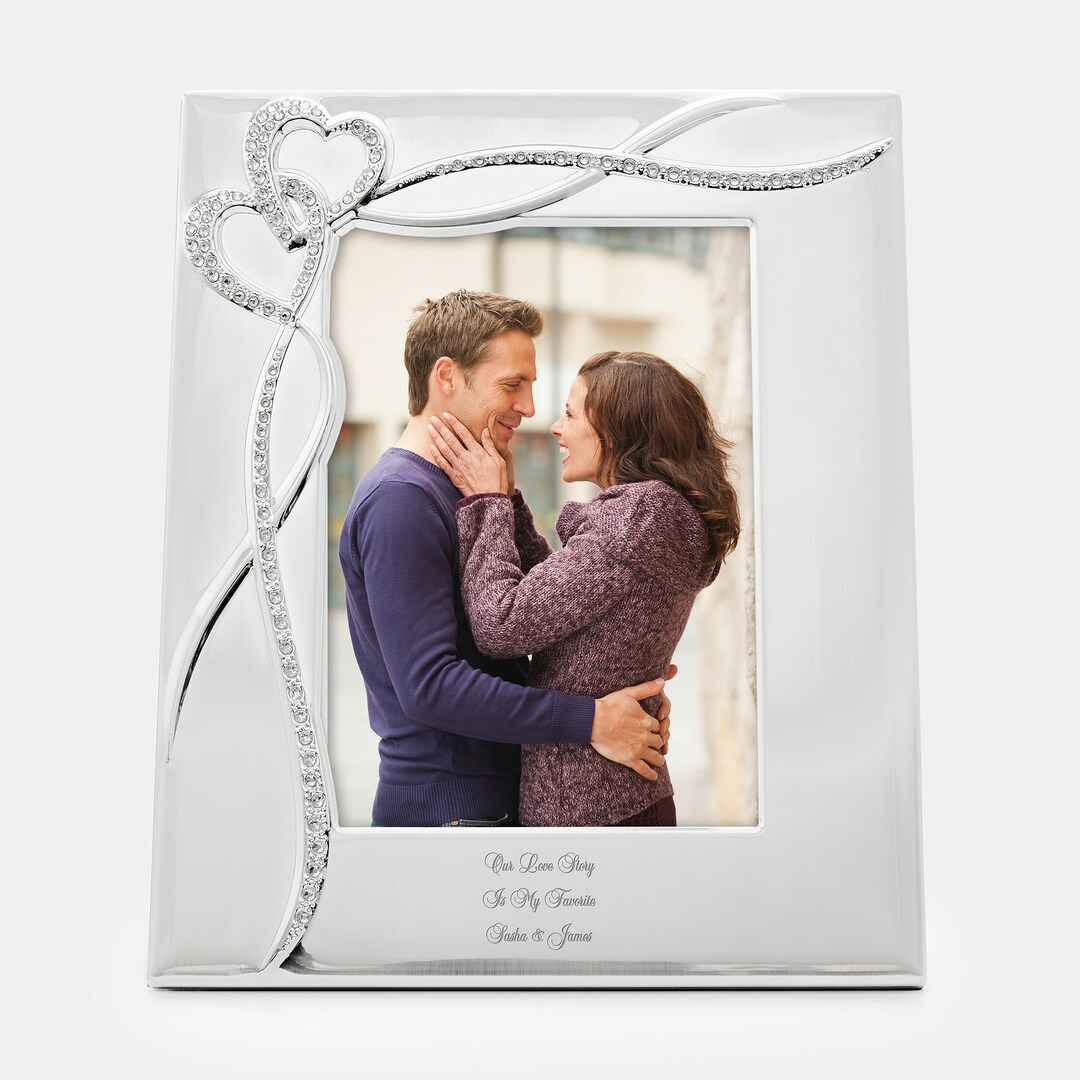 Personalized Wedding Picture Frame – 5x7 Picture Frame – Custom Silver ...