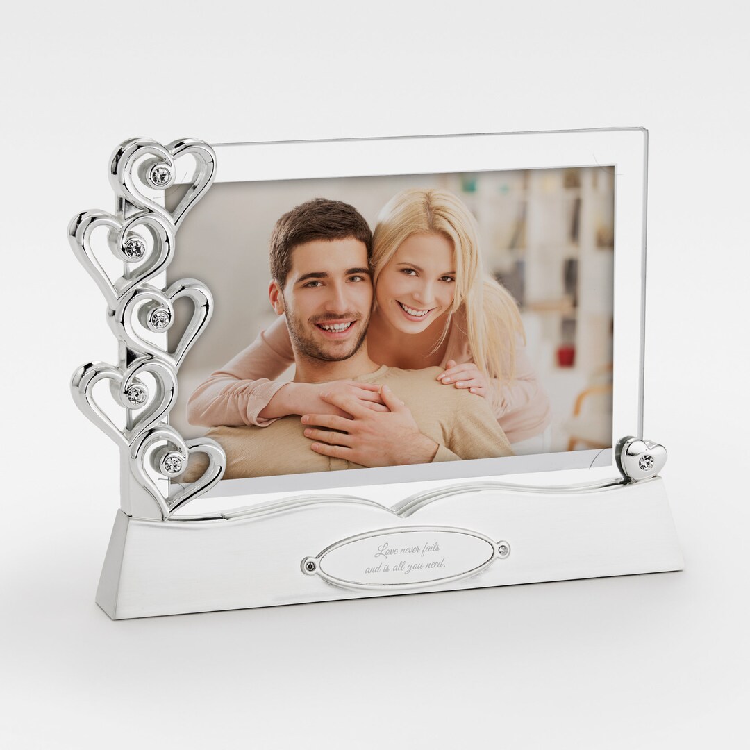 Engraved Lasting Love Heart Float Frame, Forever Love, Couple's Gift ...