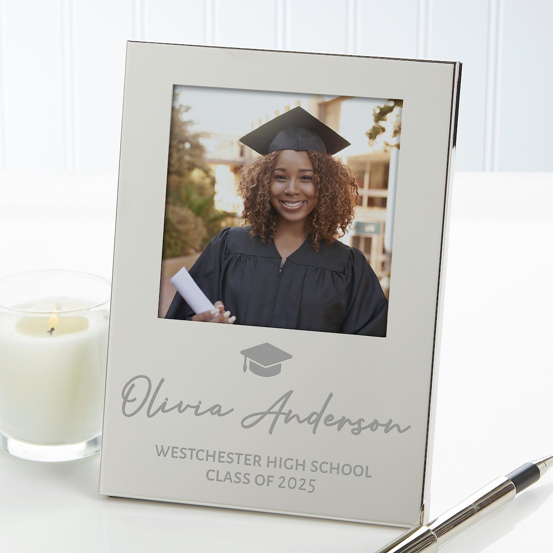 Personalized Graduation Picture Frame | Engraved Class of 2025 Photo ...
