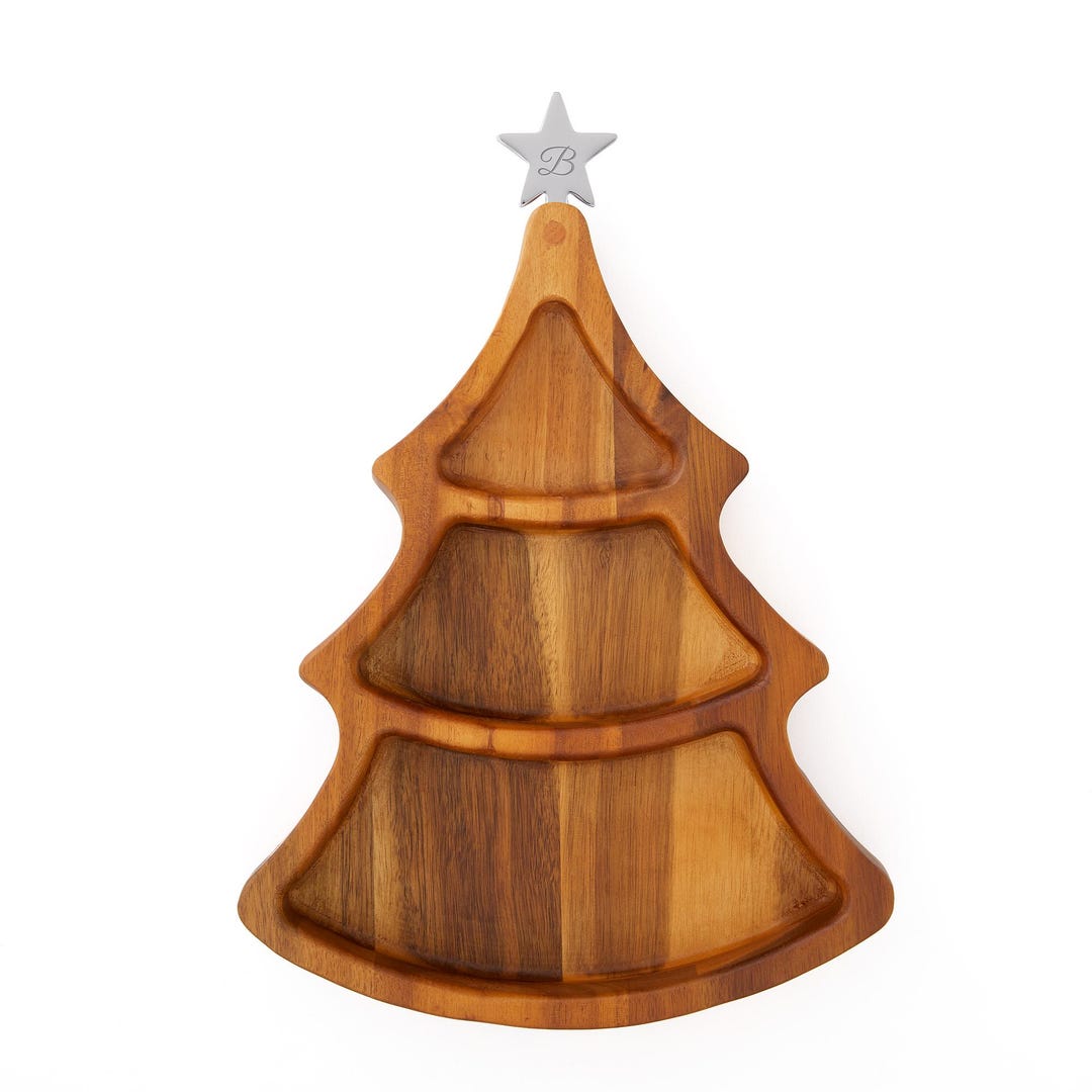 Engraved Nambé Christmas Tree Serving Dish With Spoon, Gifts for Him ...