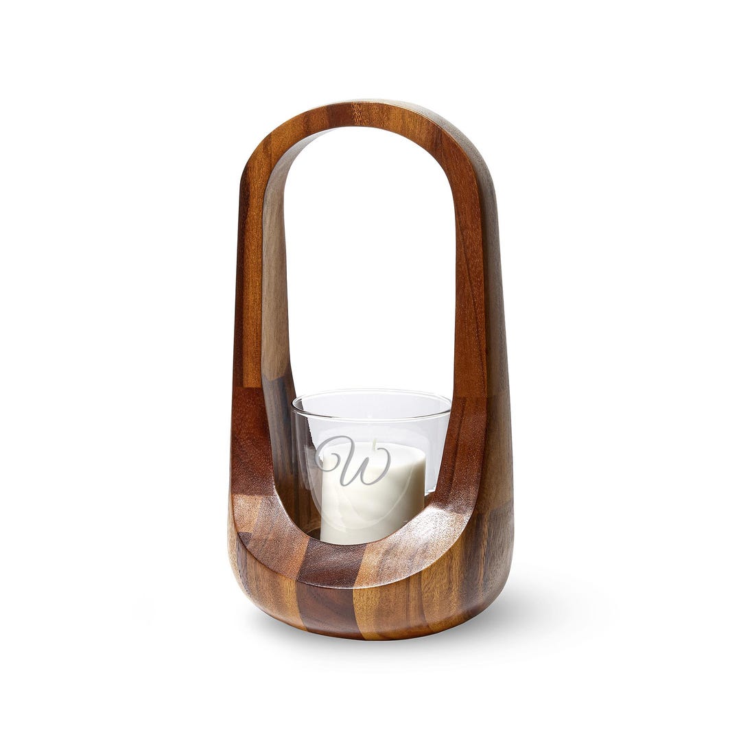 Engraved Nambé Classic Large Hurricane Lantern, Wooden Gifts, Wedding ...