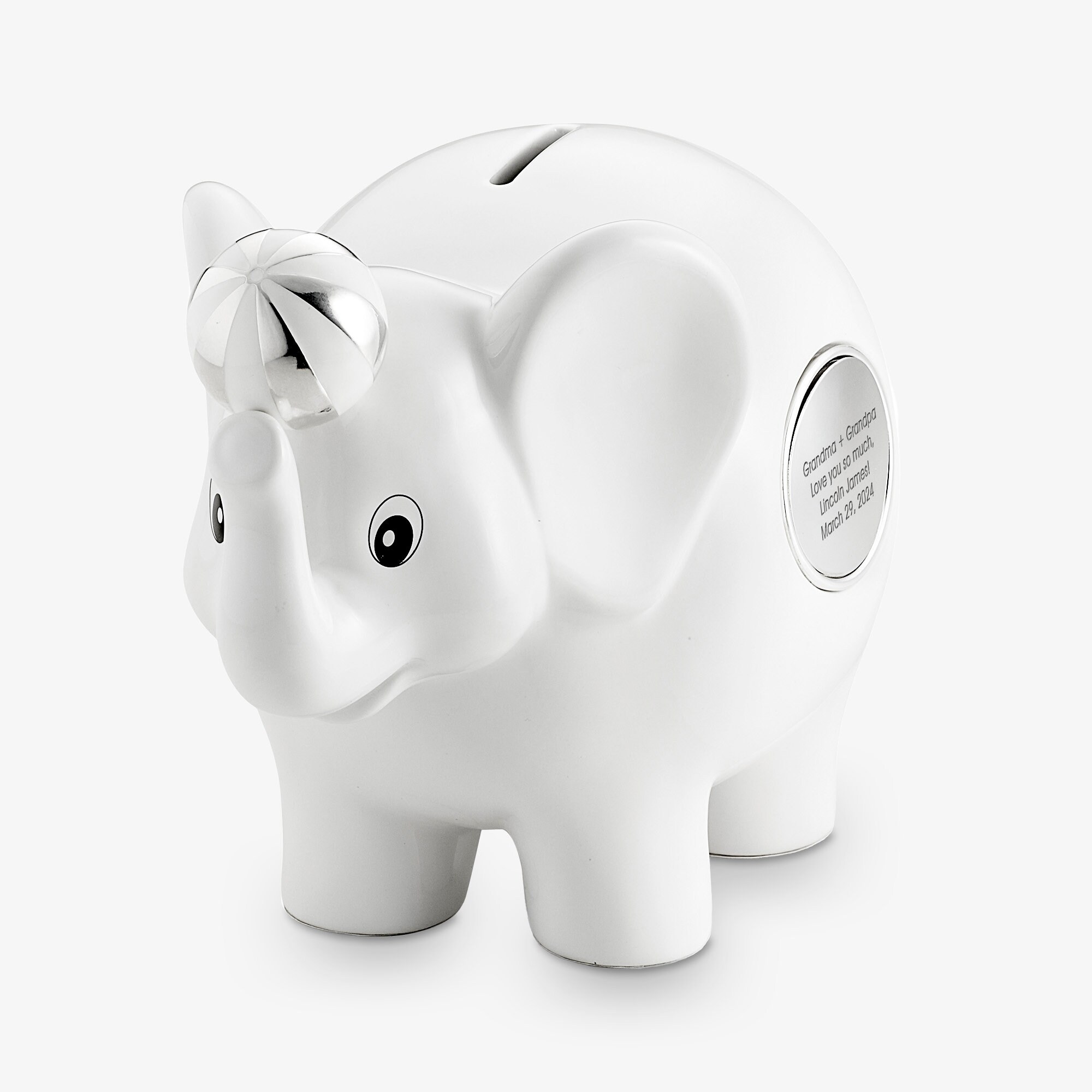 Engraved Ceramic Elephant Coin Bank, Little Boys Gift, Little Girls ...