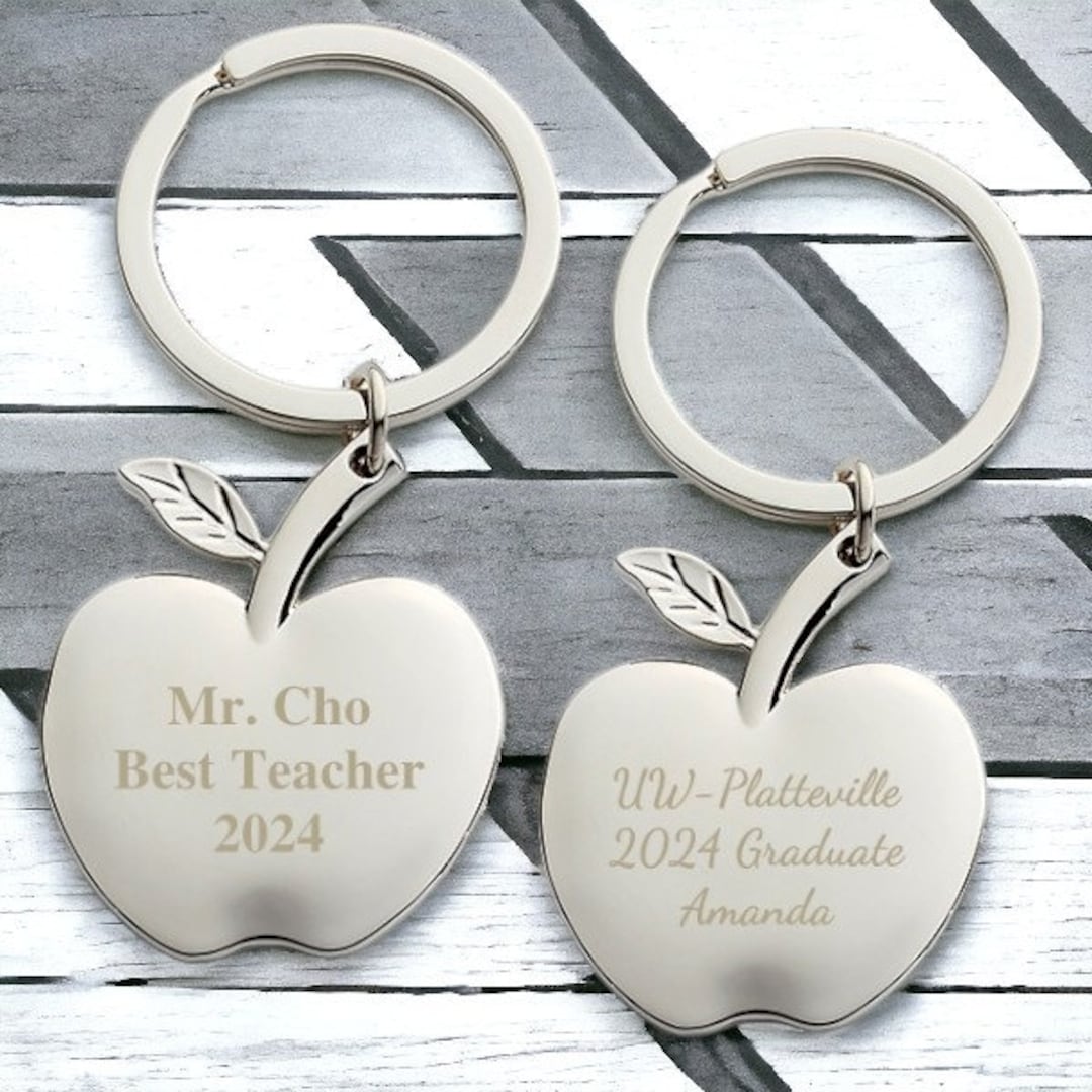 Engraved Graduation Gunmetal Stepped Edge Keychain, Grad Gifts, Grad ...