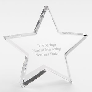 Engraved Star Paperweight, Business Gift, Employee Gift, Company Gift ...