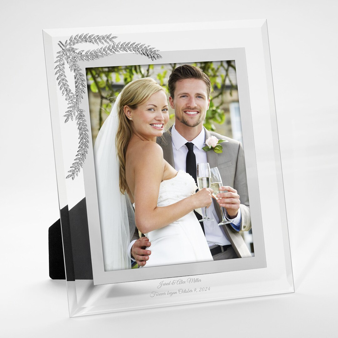 Engraved Wedding Athena 8x10 Picture Frame, Personalized Wedding ...
