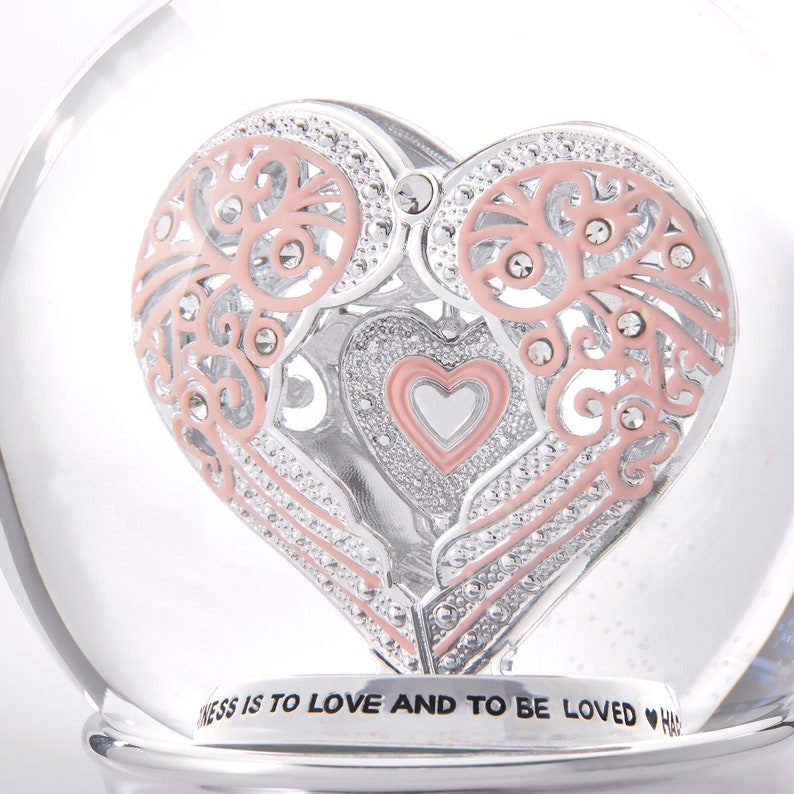 Engraved Say It With Love Heart Snow Globe, Personalized Snow Globe ...
