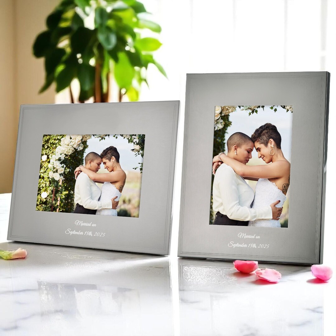 Personalized Picture Frame – Engraved Wedding Picture Frame – Engraved ...