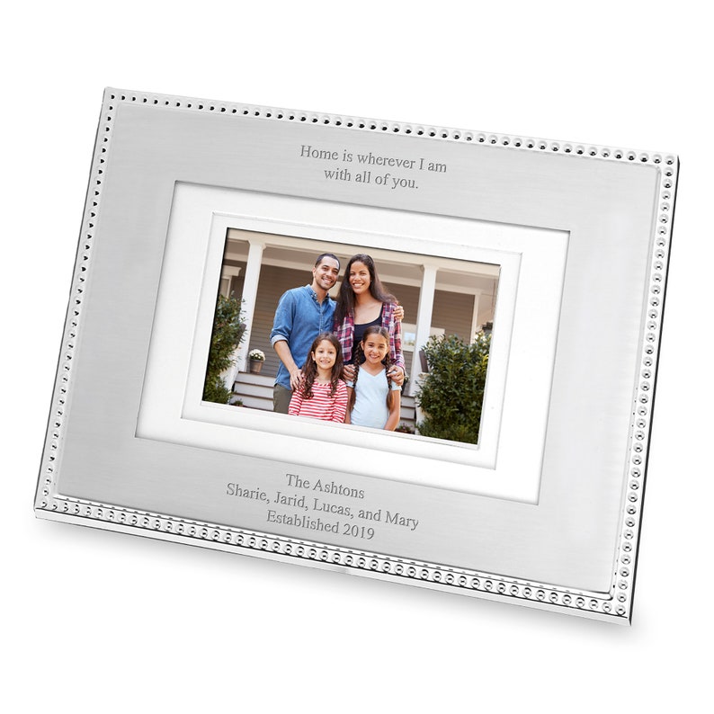 Engraved Silver Picture Frame 5x7, Custom Engraved Photo Frame ...
