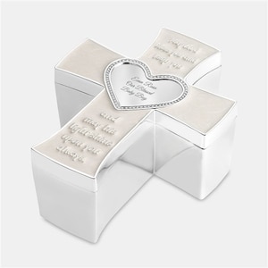Engraved Cross-shaped Keepsake Box, Personalized Keepsake, Birthday ...