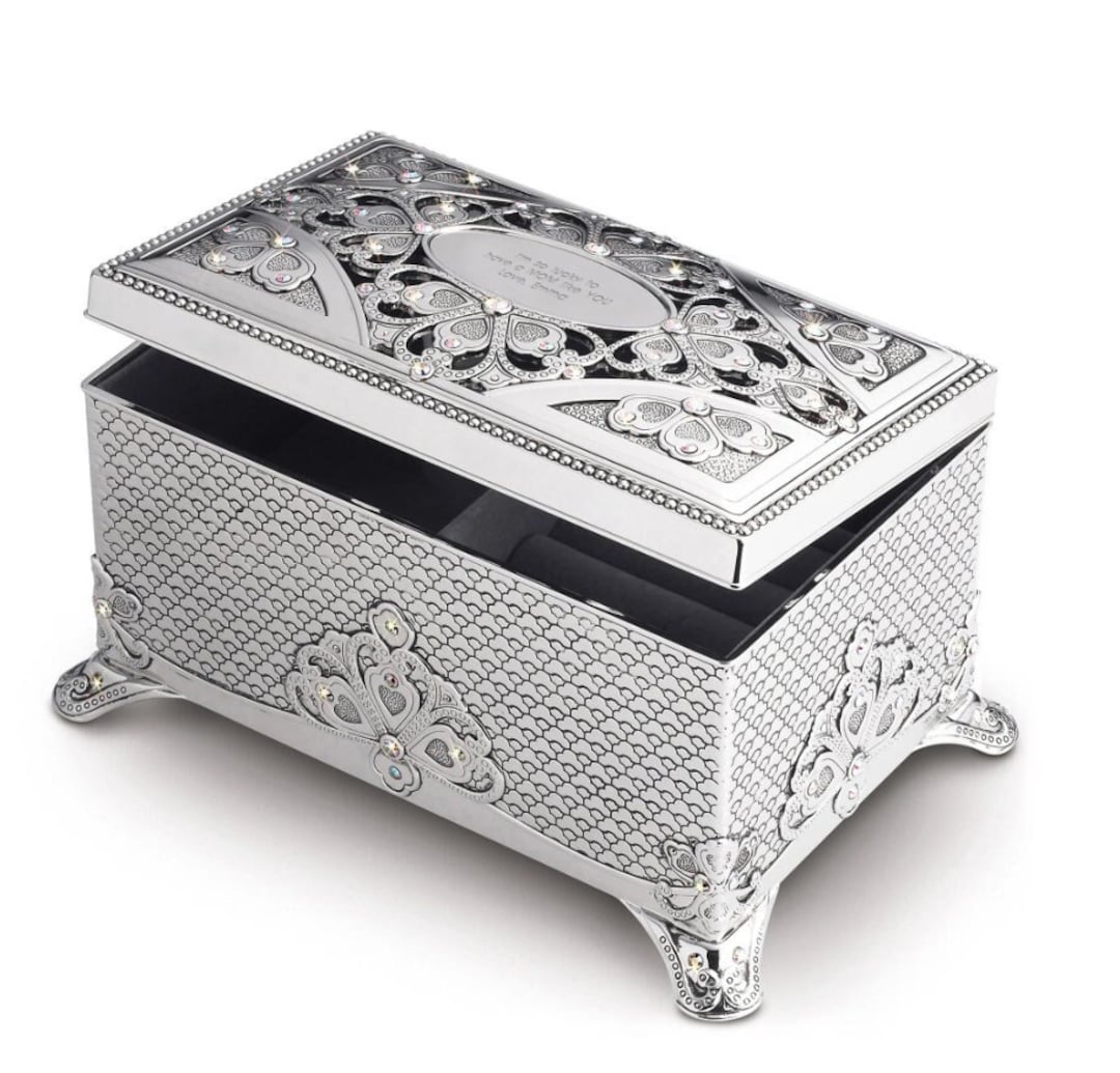 Engraved Musical Jewelry Box, Gift for Mom, Grandma, Personalized ...