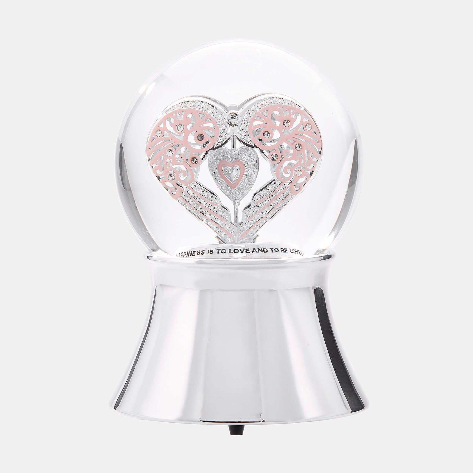 Engraved Say It With Love Heart Snow Globe, Personalized Snow Globe ...