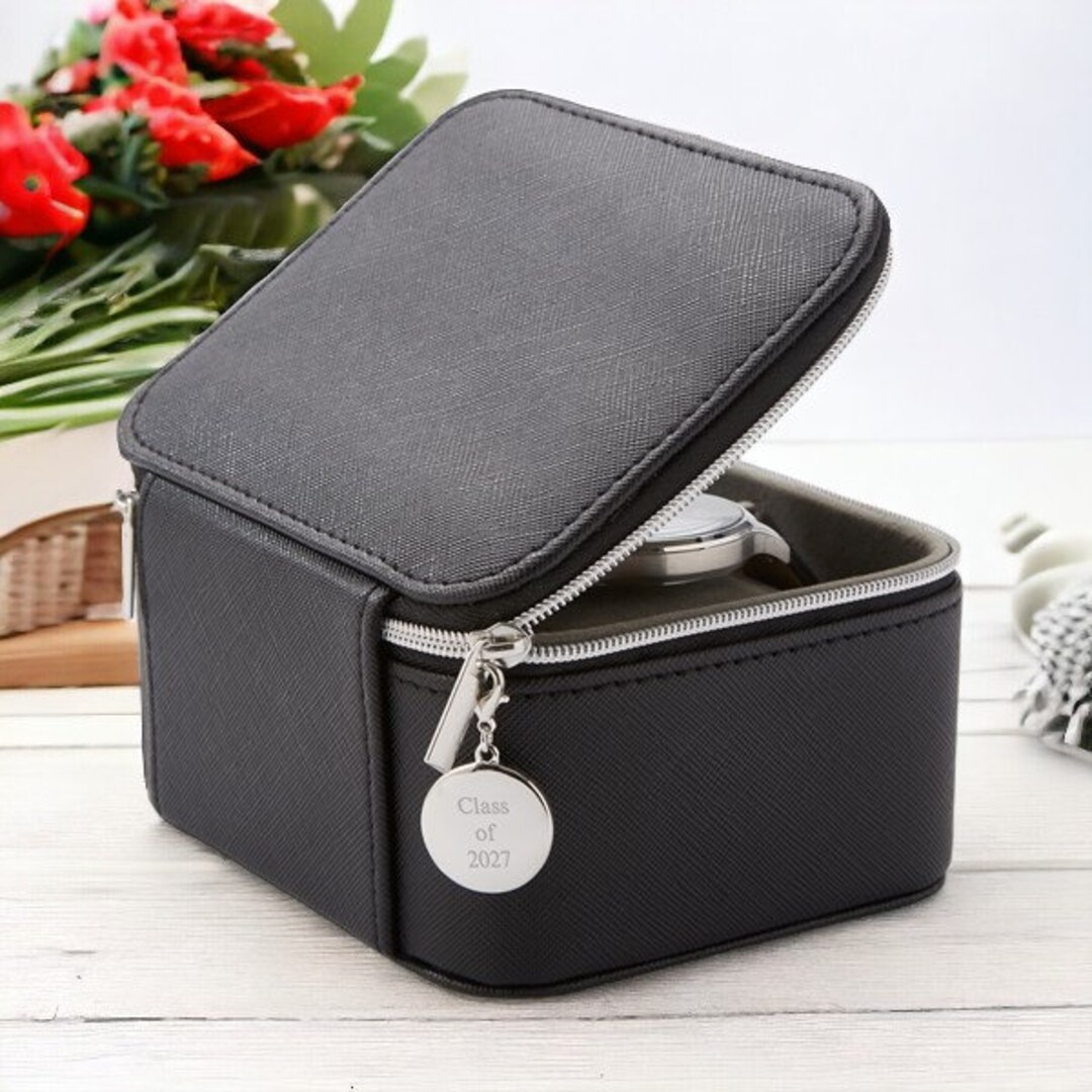 Engraved Graduation Tech and Watch Travel Case, Watch Box, Travel Case ...