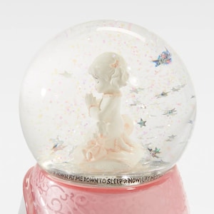 Engraved Baptism Snow Globe, Personalized Snow Globe Praying Girl ...
