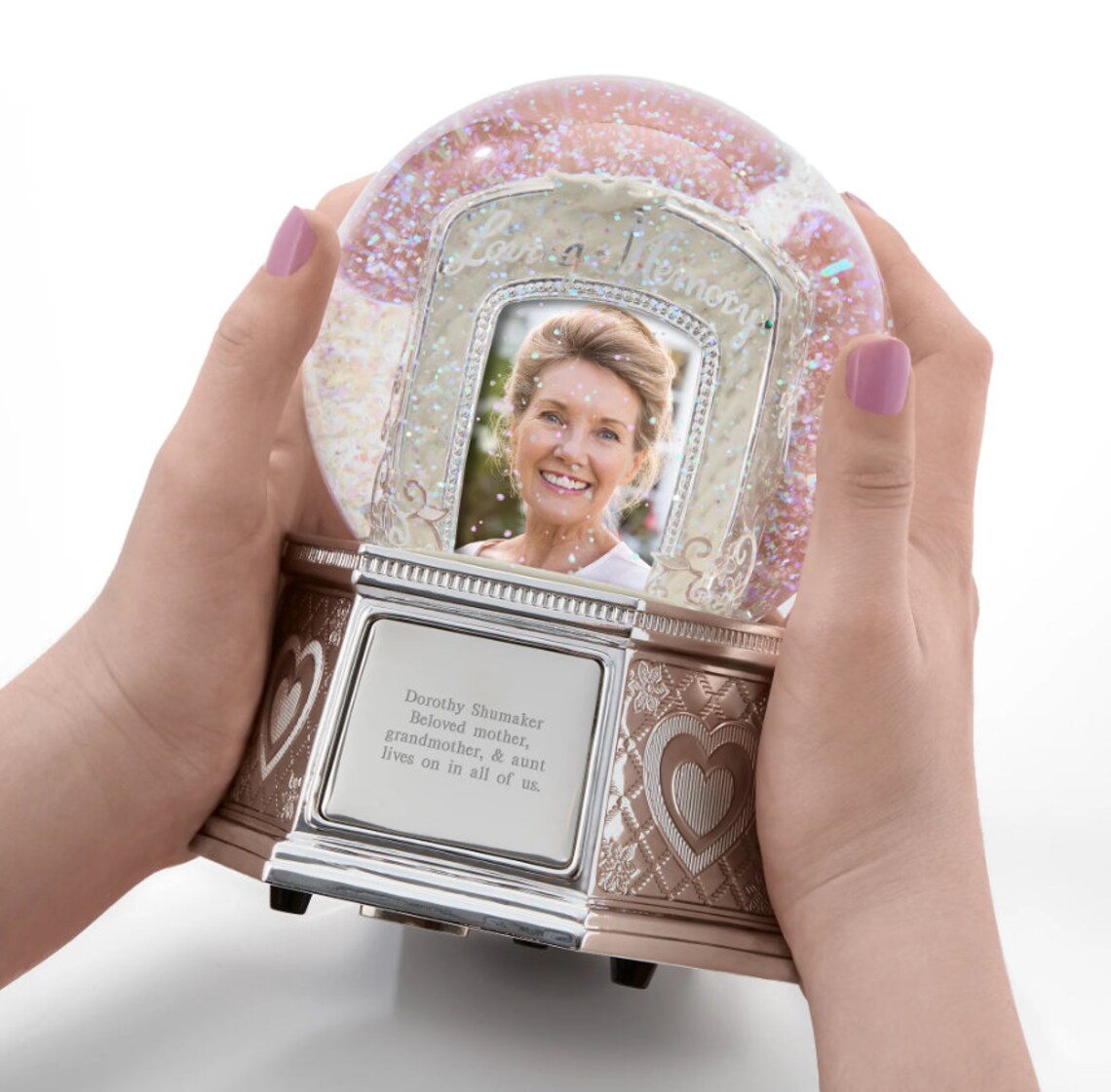 Engraved Memorial Photo Snow Globe, Personalized Snow Globe, Christmas ...