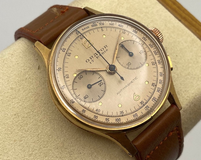 Vintage 1960’s Orator Gold Chronograph Valjoux 7730 Movement - Etsy