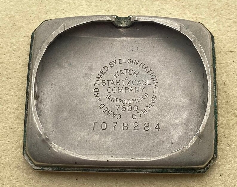 Vintage 1950’s Elgin “shockmaster” Tank Style Watch With Unique Atomic ...