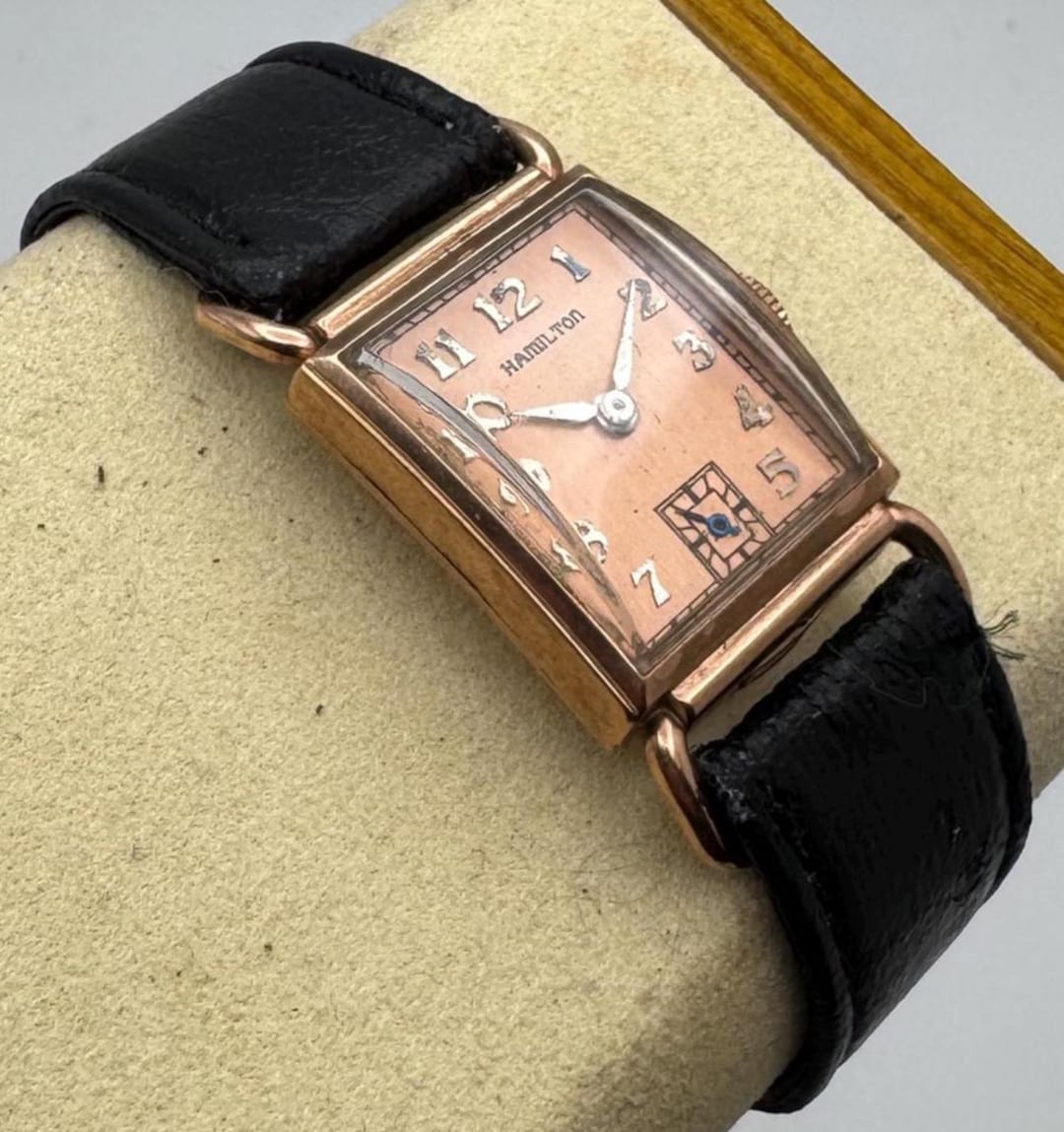 Vintage 1940’s Hamilton “essex” Manual Wind Watch in 10K Rose Gold ...