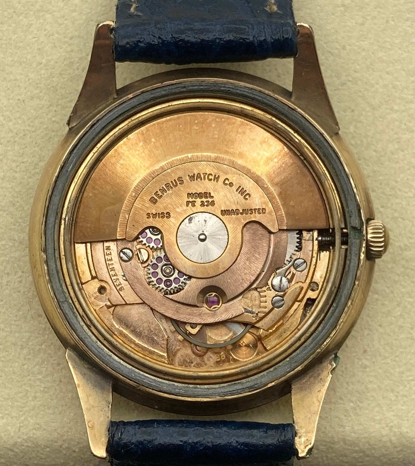Vintage 1960s Benrus Automatic 25 Jewel Movement FE236 10K Gold Filled ...
