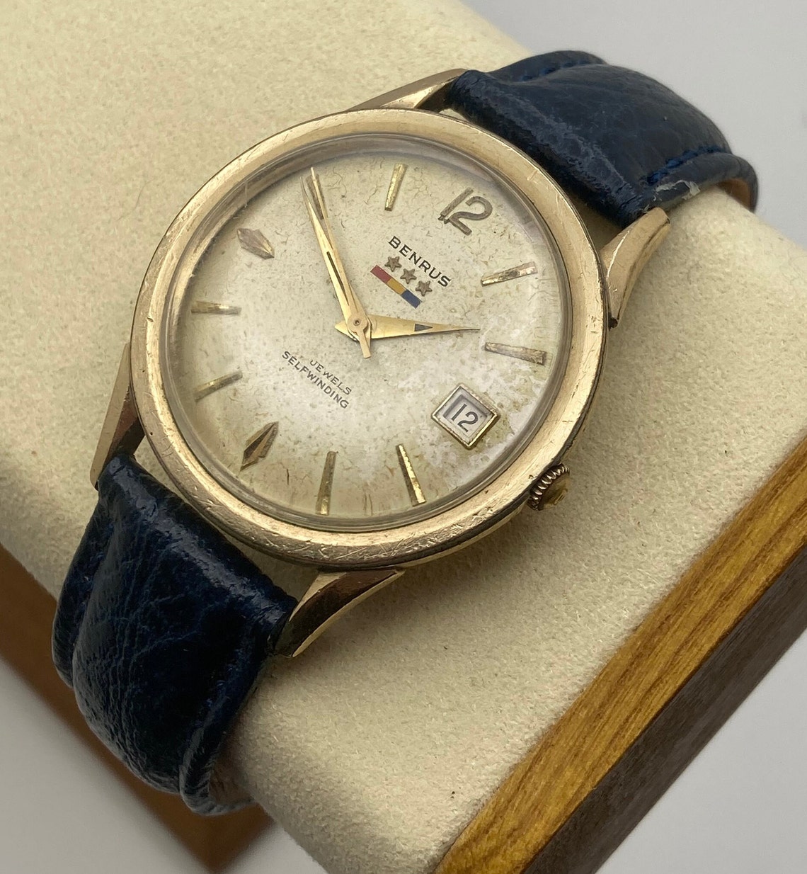 Vintage 1960s Benrus Automatic 25 Jewel Movement FE236 10K Gold Filled ...