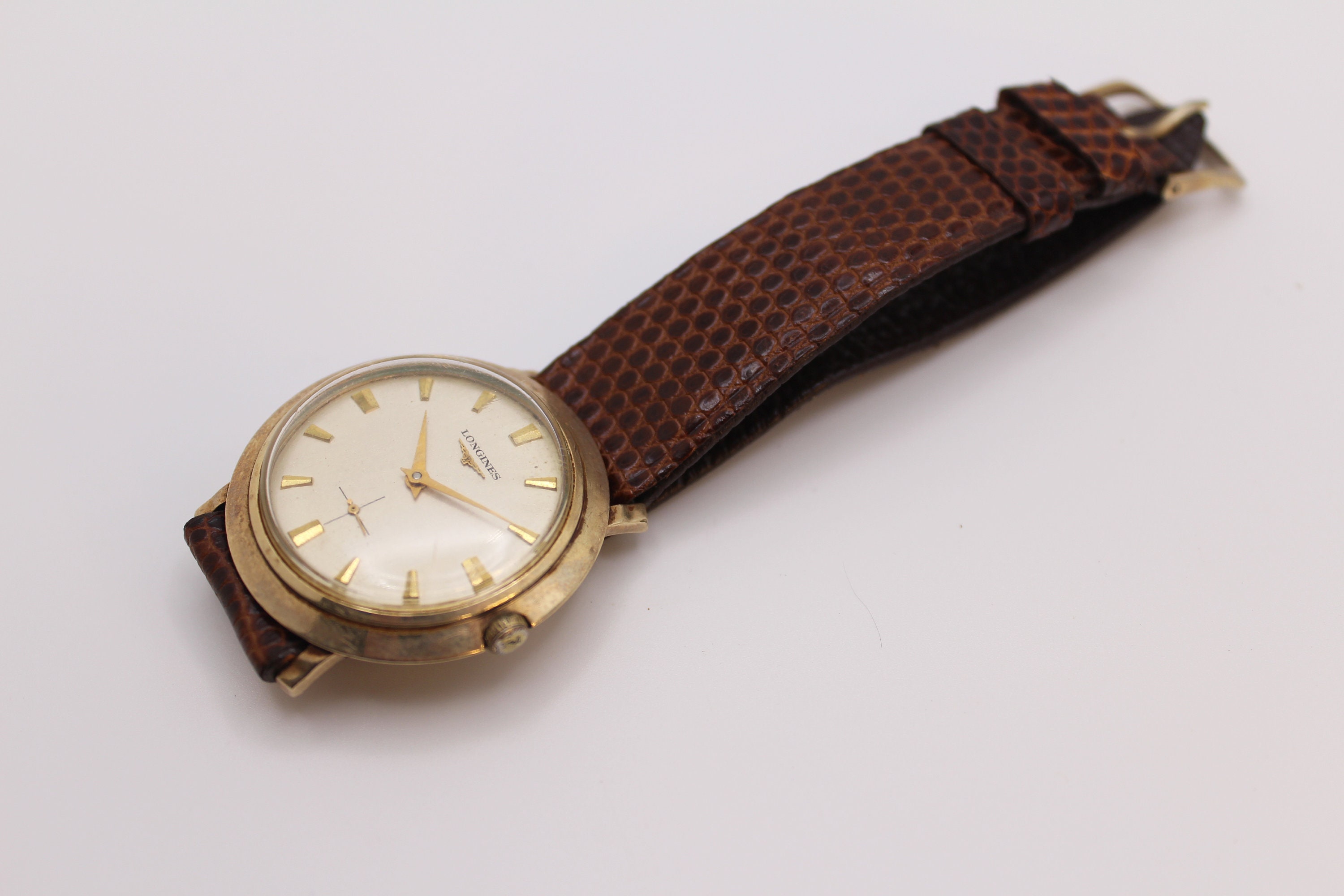 Vintage 1950's Longines Sub Second Hand Dress Watch 10K GF - Etsy
