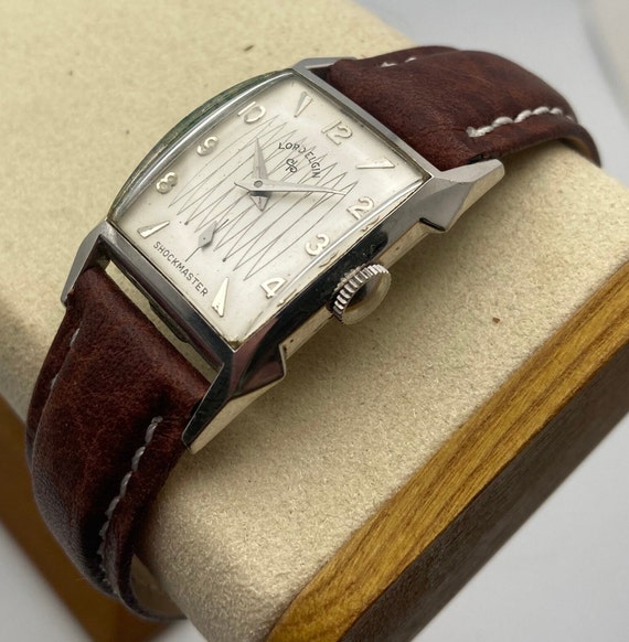 Vintage 1950’s Elgin “Shockmaster” Tank Style Watch w… - Gem