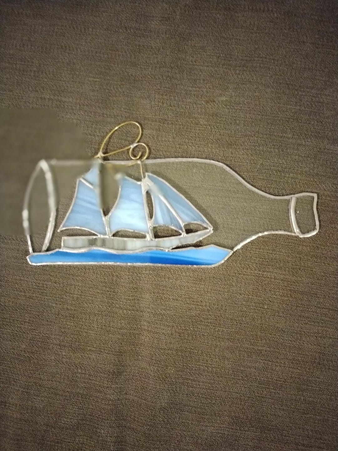 Stained Glass Ship in a Bottle - Etsy