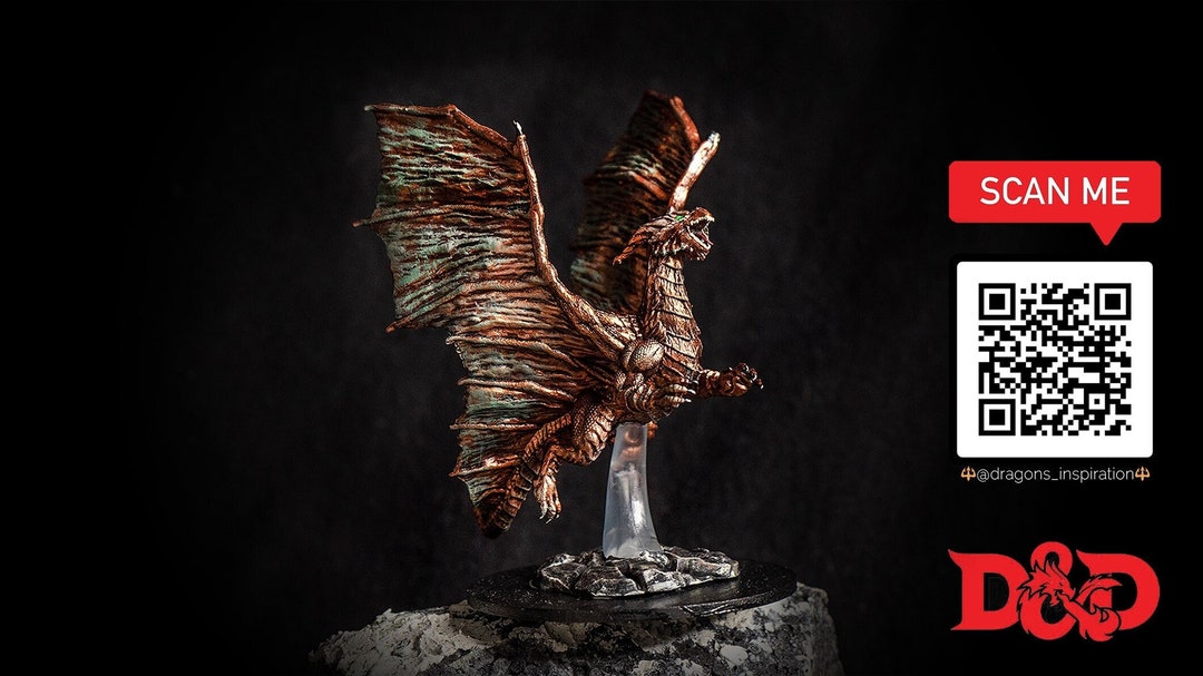 COPPER DRAGON Miniature New and HANDPAINTED Dnd Dungeons & - Etsy