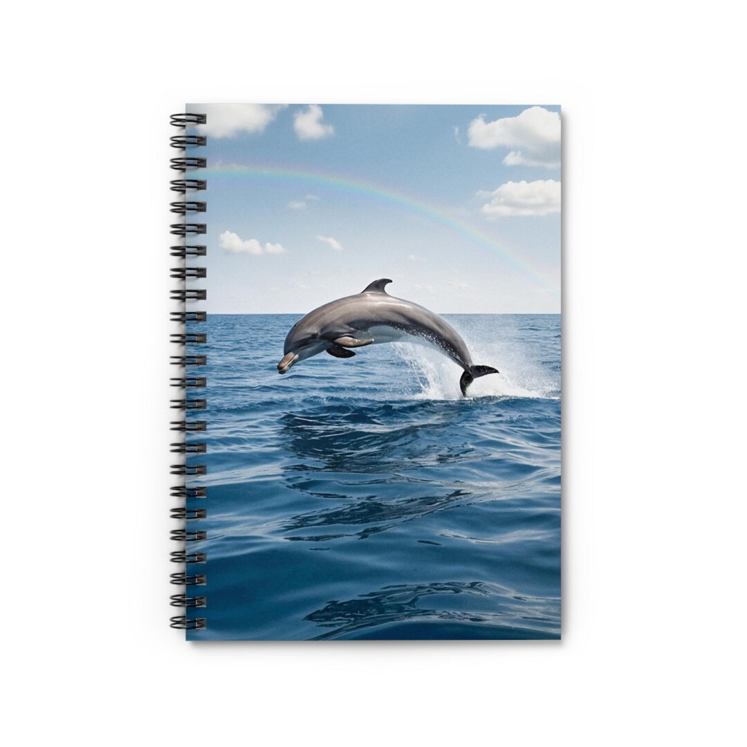 Retro Dolphin Notebook Ocean Animal Gift Vintage Marine Life Journal ...