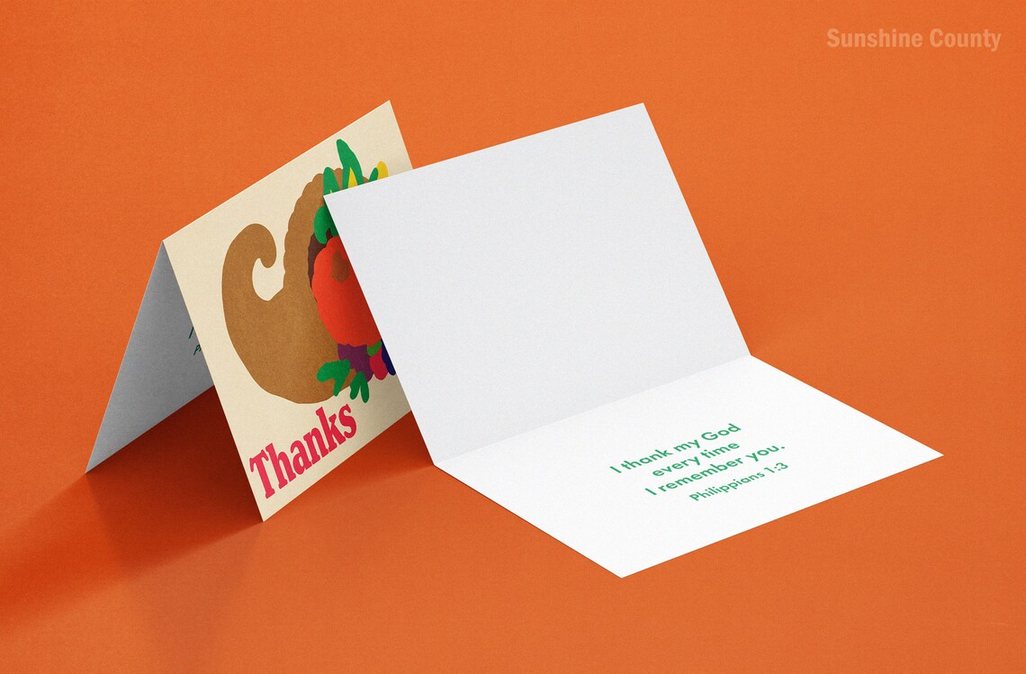 Thanksgiving Gratitude Card Set: Retro Holiday Greeting Cards, Cute ...