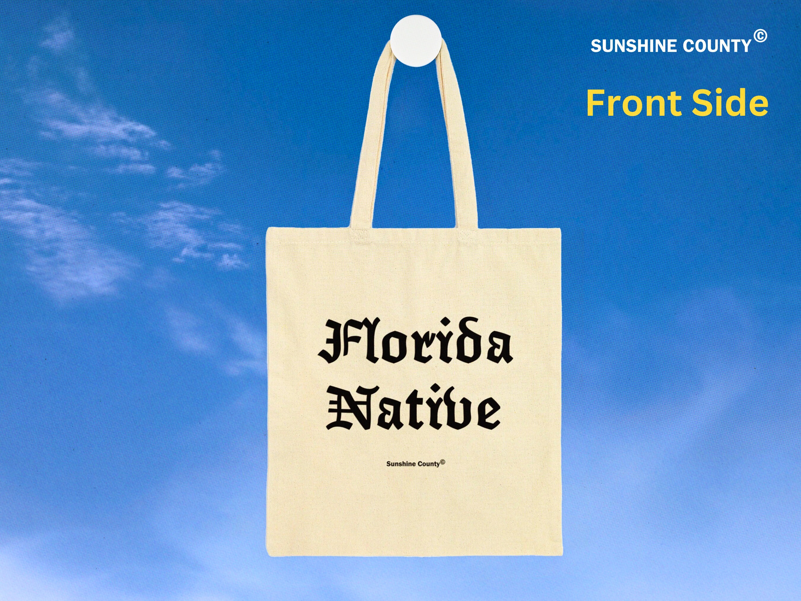 Florida Shopper Tote Bag Aesthetic Tote Bag for Women Cotton Canvas ...