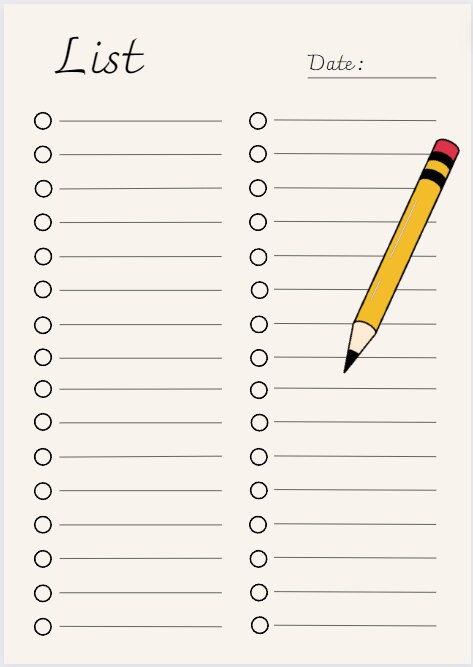 To Do List Minimalist Checklist List Templates Digital Printable List ...