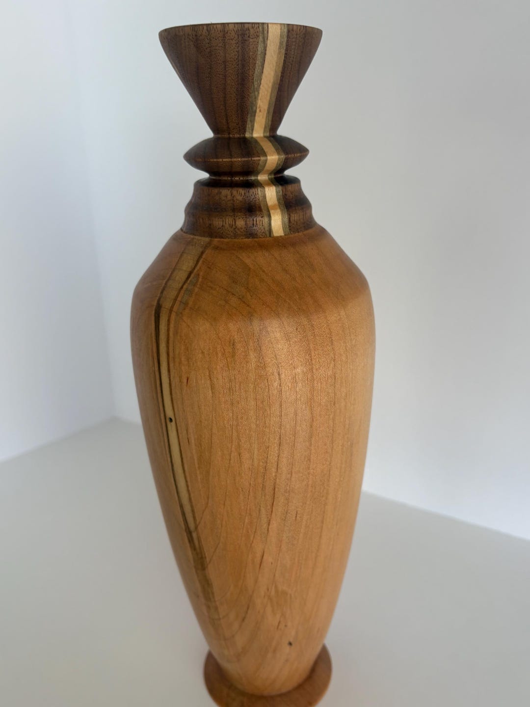 Handmade Wooden Vase: Ash & Walnut Dried Flower Display - Etsy