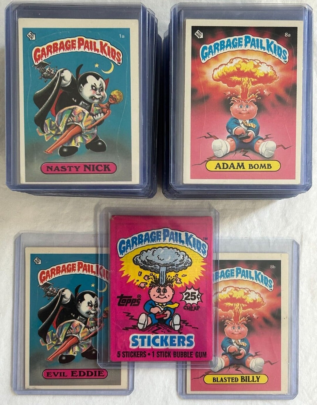 1985 Topps Garbage Pail Kids 1ST SERIES 1 Nasty Nick GPK Adam Bomb OS1 ...