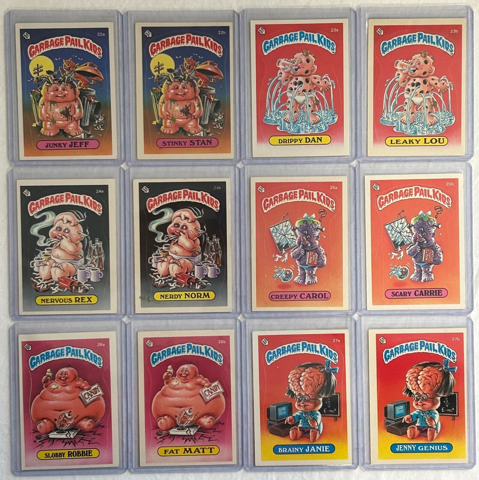 1985 Topps Garbage Pail Kids 1ST SERIES 1 Nasty Nick GPK Adam Bomb OS1 ...