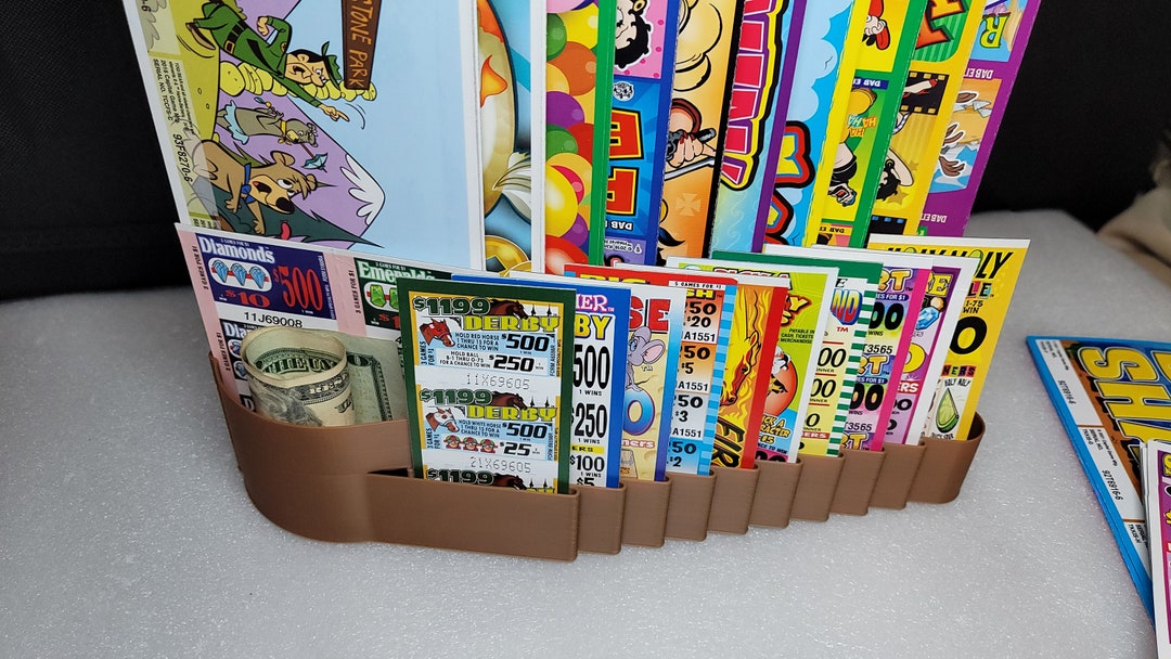 Large Bingo Organizer. Brown. Strip, Pull-tab Flash Holder. - Etsy