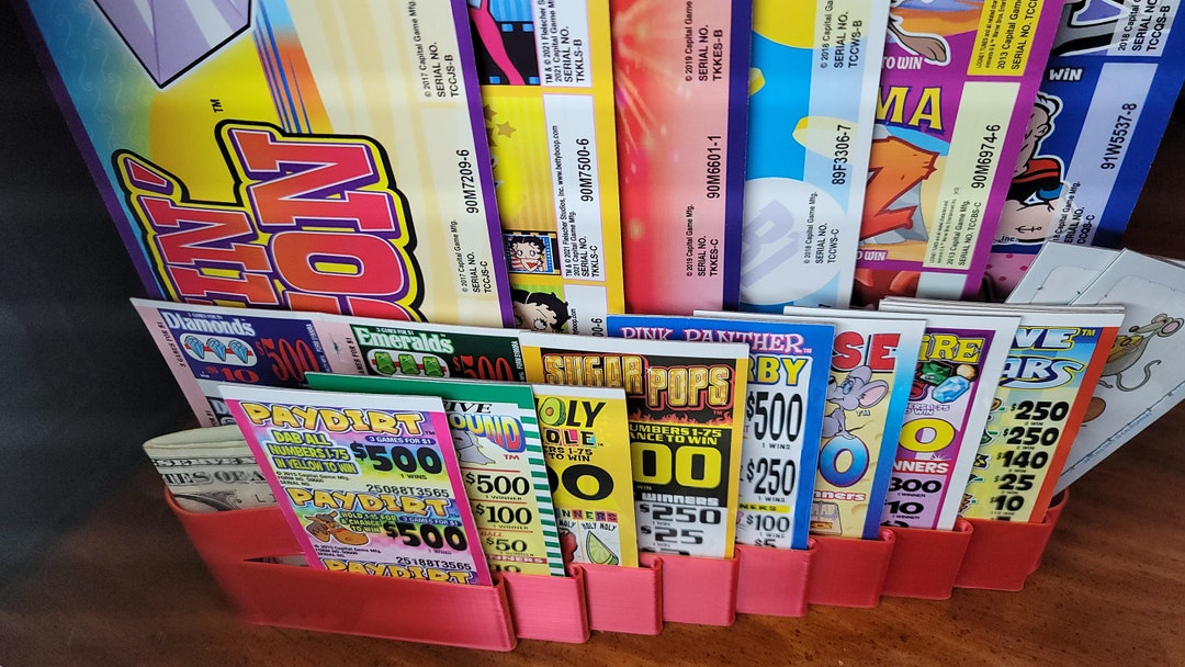 Small Bingo Organizer. Red / Gold. Strip Pull-tab Flash - Etsy