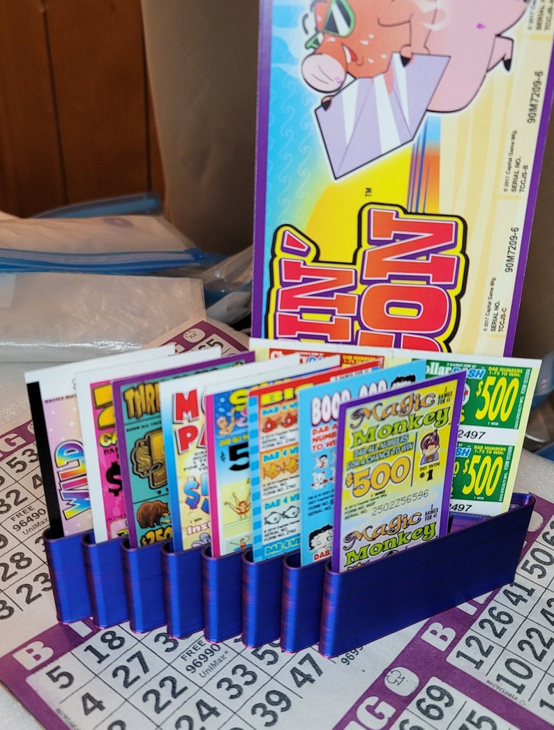 Mini Pull-tab Bingo Organizer. Blue, Green, Magenta. Compact Flash ...