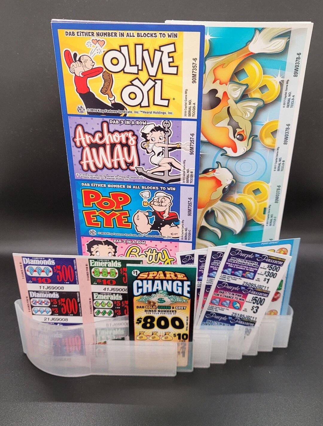 Medium Bingo Organizer. Translucent. Strip, Pull-tab; Flash Holder. - Etsy