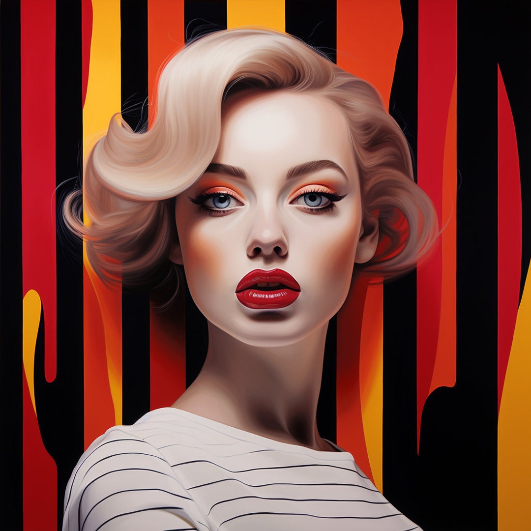 DFDS SERIES - WORDSMITH | Gorgeous Lady Portrait Wall Art Print for ...