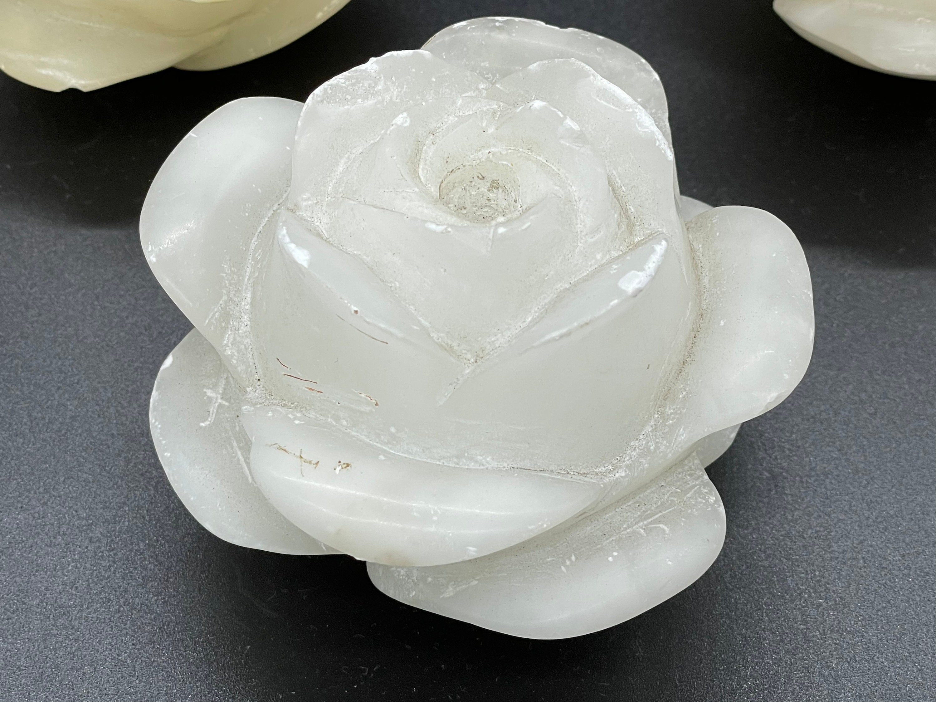 Hand-carved Alabaster Rose With Through Hole - Etsy