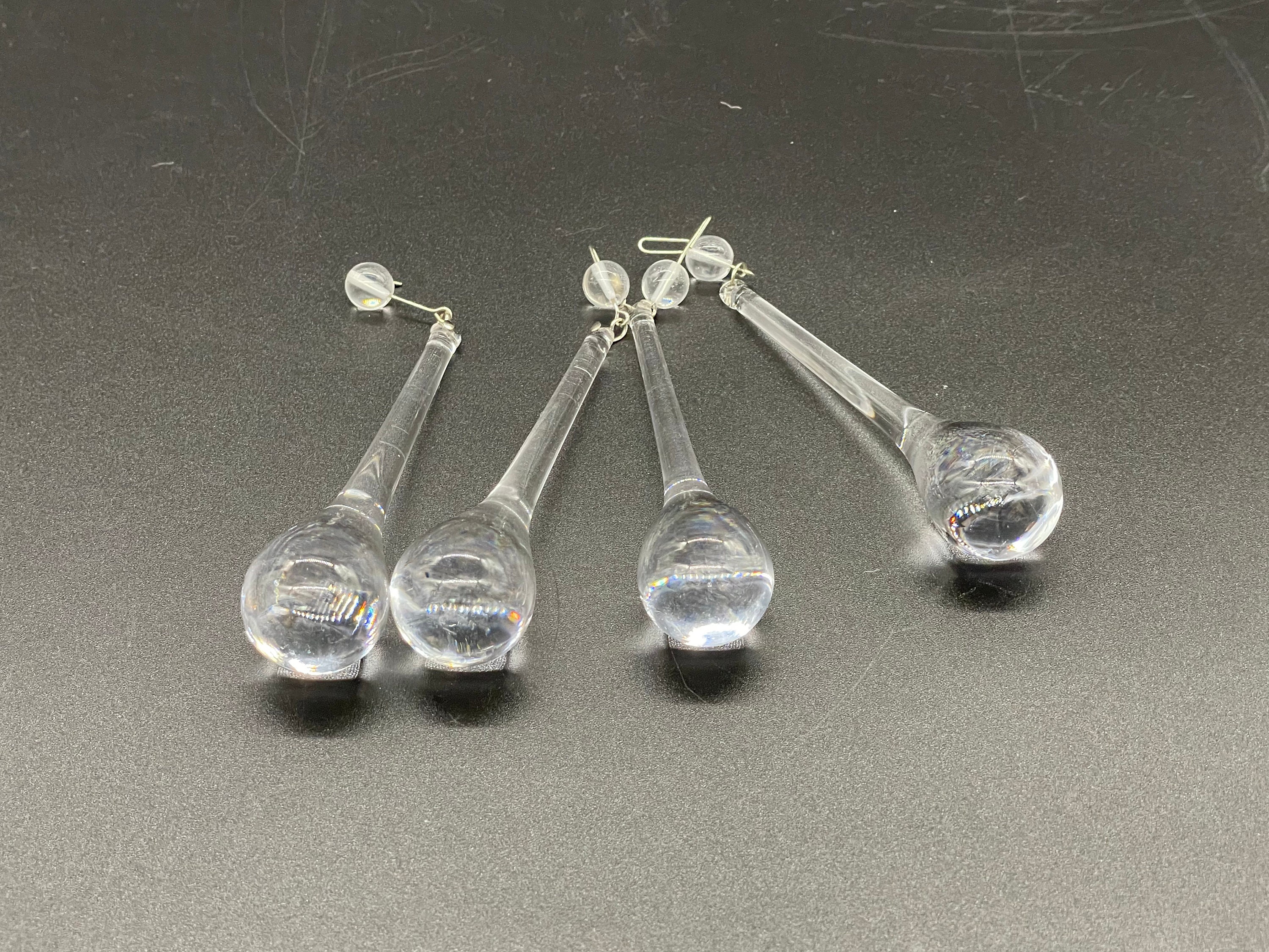 10 PCS - 4” Raindrop Crystal Pendants - Etsy