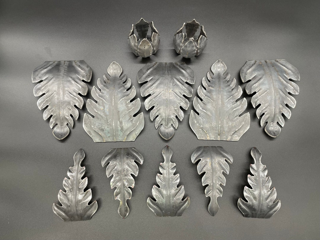 Set of Handmade Steel Leaves - Etsy